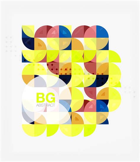 Premium Vector Colorful Circles Modern Abstract Composition With Text Geometric Background