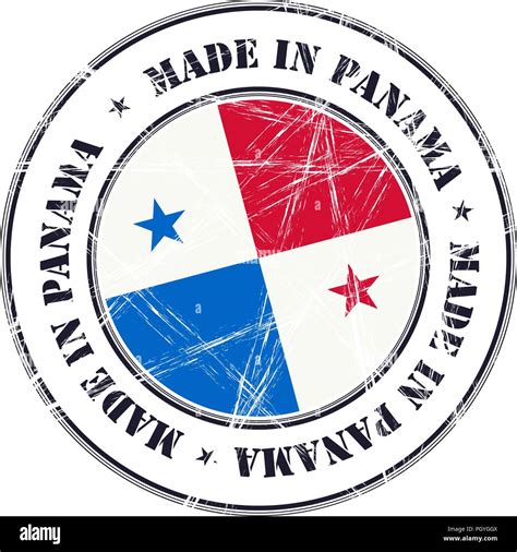 Made In Panama Grunge Rubber Stamp With Flag Stock Vector Image And Art