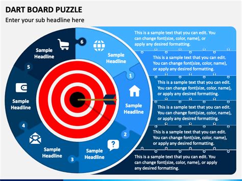 Dart Board Puzzle For PowerPoint And Google Slides PPT Slides