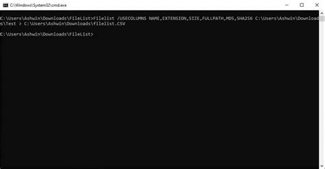 FileList Is A Command Line Tool That Allows You To Export The Contents Of A Folder To A CSV