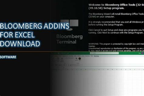 Bloomberg Addin Excel Waredata Tech Enthusiast