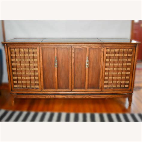 Mid Century Modern Sears Silvertone Stereo Console Aptdeco