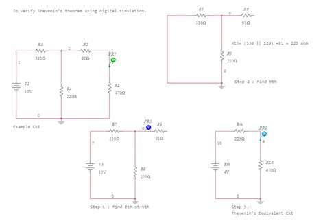 To Verify Thevenins Theorem Using Digital Simulation Multisim Live