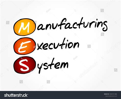 Mes Manufacturing Execution System Computerized Systems Stock Illustration 1850741386