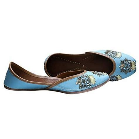 Buy Rsk Ethnic Wear Women Traditional Floral Jutis Blue Online At
