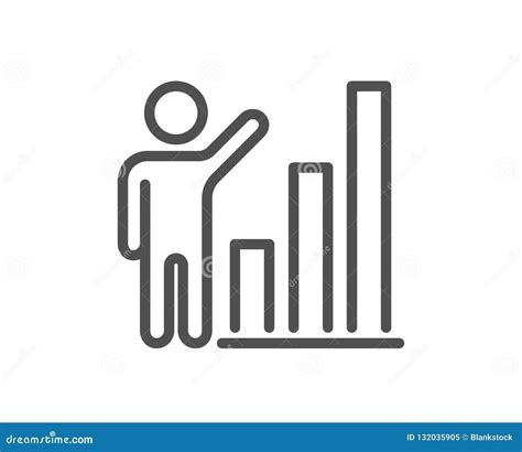 graph line icon column chart sign vector stock vector illustration of increase report
