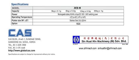 Jcs H 3kg 6kg 15kg 30kg Electronic Counting Scale Digital Scale Sin Huat Hin Machinery M