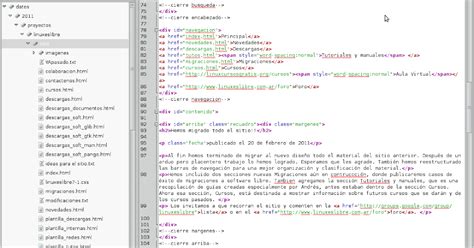 El Software Libre En Mi Vida Edición De Html Y Css Con Bluefish