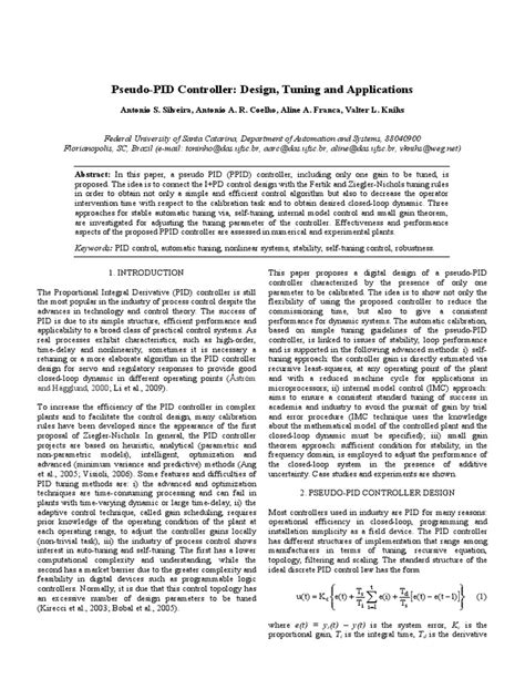 a s silveira et al pseudo pid controler design tuning and
