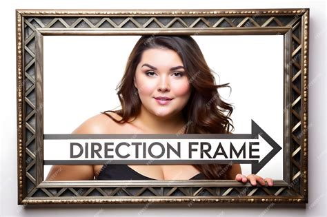 Plus Size Model Arrow Border Frame With Direction Text Concept As A Sleek Border Frame Design Plus Size Model Arrow Border Frame With Direction Text Concept As A Sleek Border Frame Design