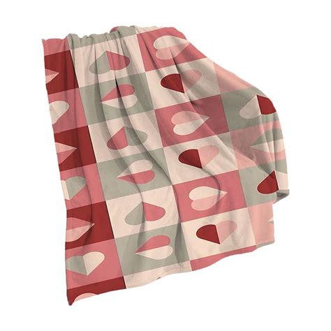 Valentines Day Throw Blanket Soft And Warm Flannel Heart Blanket