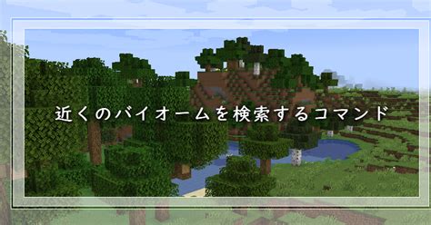 【マイクラ】近くのバイオームを検索するコマンド ゲーム備忘録