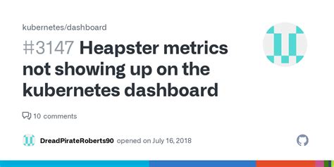 Heapster Metrics Not Showing Up On The Kubernetes Dashboard · Issue