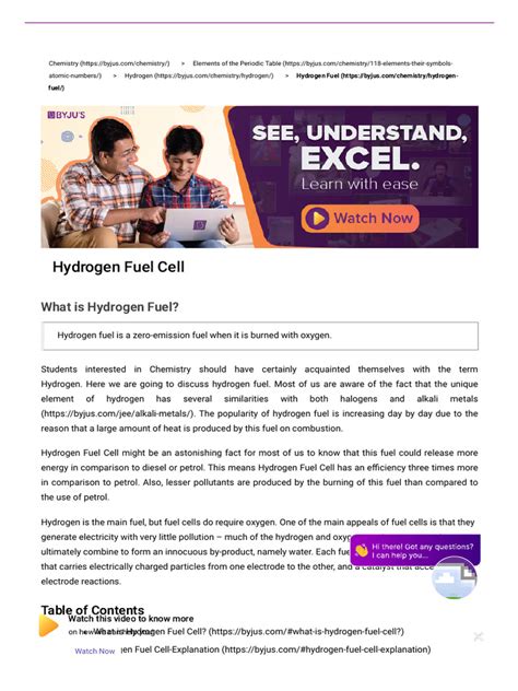 What Is Hydrogen Fuel Cell Definition Production Advantages