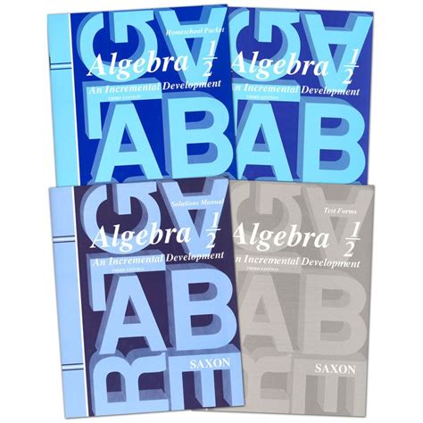 Saxon Math Algebra 12 Homeschool Complete Kit With Solutions Manual