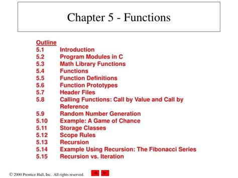 ppt chapter 5 functions powerpoint presentation free download id