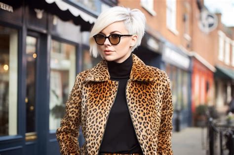 Premium Ai Image A Woman Wearing A Leopard Print Leopard Print Leo