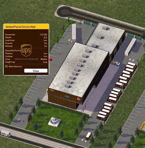 Plopable Pclark06 Ups Logistics Center With New Menus And Sound Industrial Simtropolis