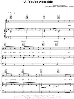 A You Re Adorable Sheet Music 5 Arrangements Available Instantly