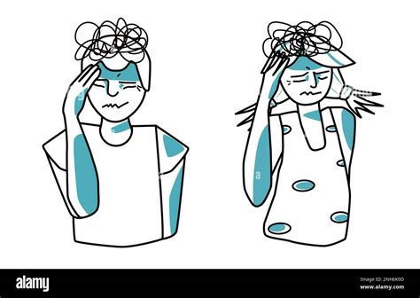 L émotion de stress du garçon et de la fille les adolescents stressés