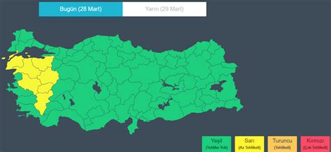 Günlük hava durumu raporunu yayımlandı İşte 28 Mart meteoroloji raporu