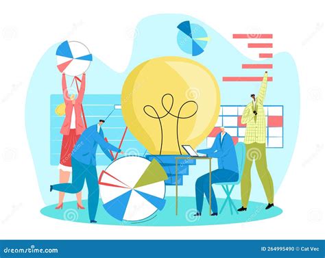 Ilustración De Vector De Trabajo En Equipo Creativo De Negocios Grupos