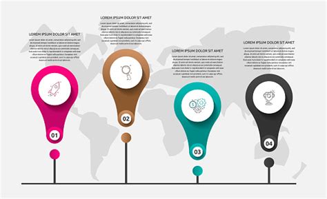 벡터 템플릿 원 인포그래픽 4가지 옵션과 레이블이 있는 비즈니스 컨셉 콘텐츠 순서도 타임라인 레벨에 대한 4단계 0명에 대한 스톡 벡터 아트 및 기타 이미지 Istock
