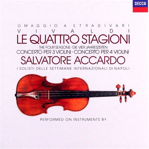 Vivaldi The Four Seasons Concertos For 3 And 4 Violins Amazonpl