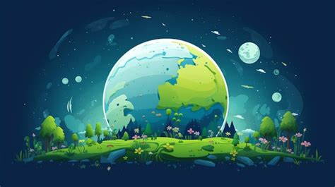 Premium Vector A World In The Night