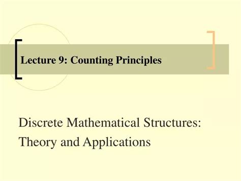 PPT Lecture Counting Principles PowerPoint Presentation Free Download ID