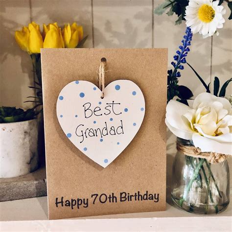 Personalised 70th Birthday Wooden Keepsake Card By Craft Heaven Designs