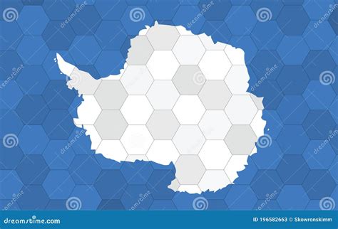 南极洲旗插图 具有抽象六边形背景矢量的未来南极旗图 南极洲国家 向量例证 插画 包括有 国籍 独立 196582663