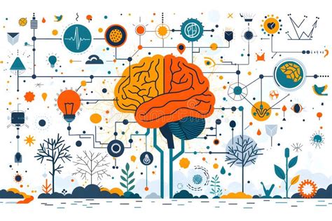 Abstract Illustration Of A Brain With Interconnected Technology And