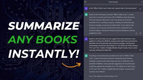 How To Summarize Any Book Using Chatgpt Quick And Easy Youtube