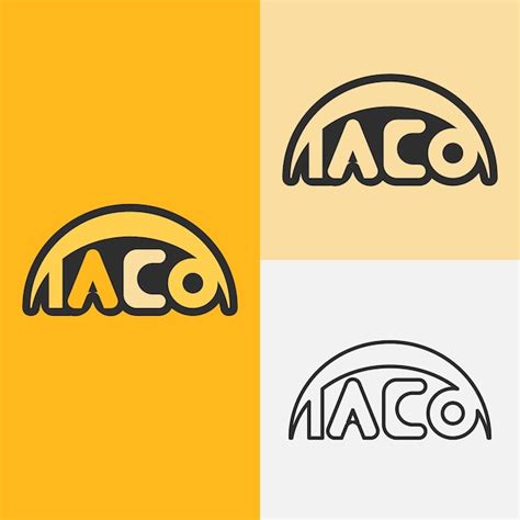 Premium Vector Taco Logo Icon Flat Design