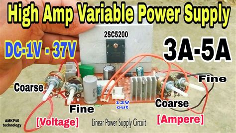 High Amp Variable Dc Volt And Amp Controller Circuit Diagram