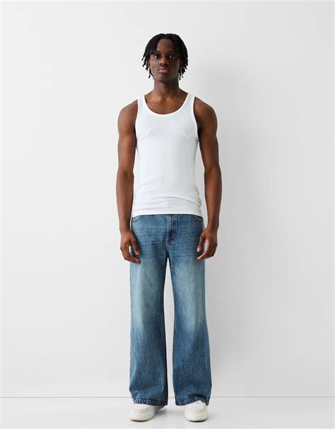 Baggy Flare Jeans Men Bershka