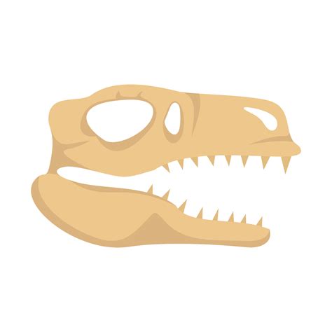 Dino Skull Head Icon Flat Style 14481965 Vector Art At Vecteezy
