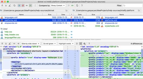 diff how can i find the difference between two java projects stack