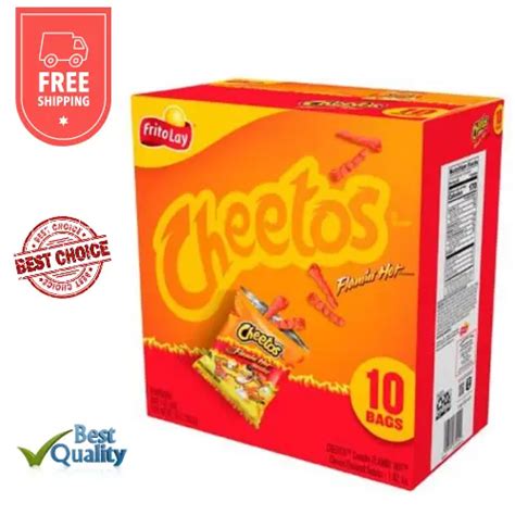 Cheetos Crunchy Cheese Flavored Snacks Flamin Hot 1 Oz 10 Count £1273
