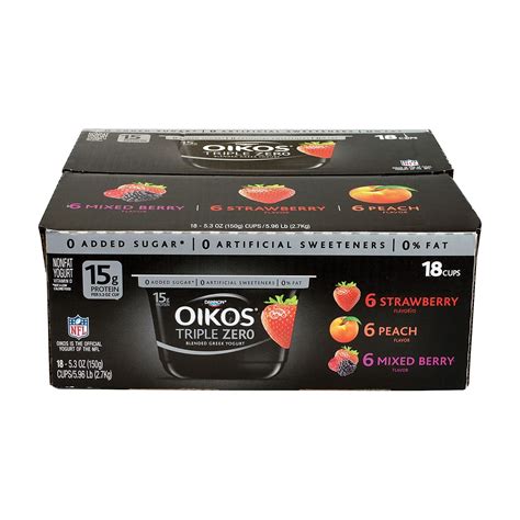 Buy Dannon Oikos Triple Zero Blended Greek Nonfat Yogurt Variety Pack