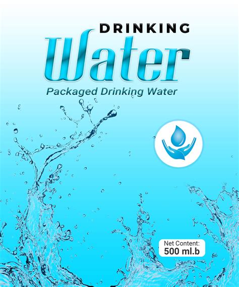 Drinking Watter Bottle Label Design Behance