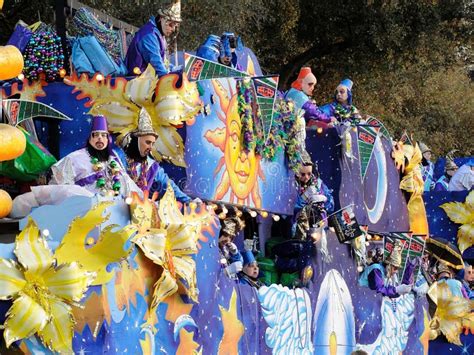 Costumed Float Riders In New Orleans Parade Editorial Image Image Of