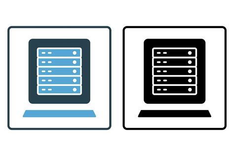Server Rack Icon Icon Related To Device Computer Technology Solid Icon Style Simple Vector