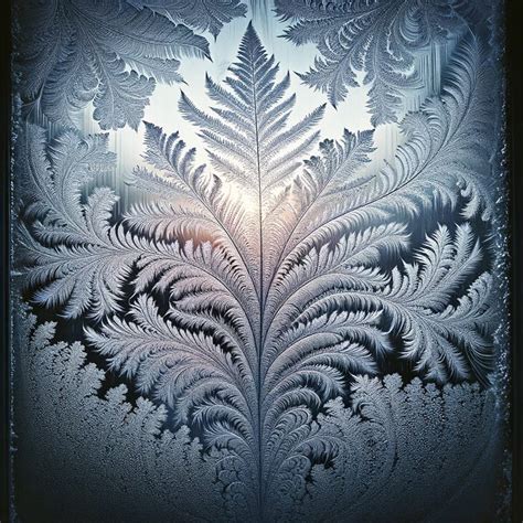 Frozen Elegance Ornate Snowflake Frost Pattern Close Up Stock Image
