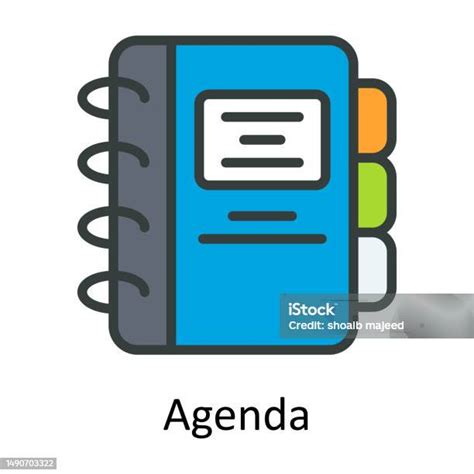 Vecteur Agenda Contour De Remplissage Icône Illustration De Conception