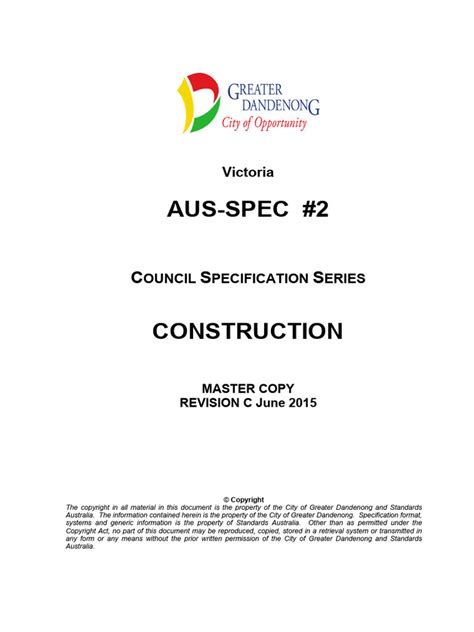 Council Construction Specification A8297308 Pdf Specification
