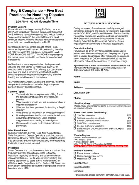 Fillable Online Reg E Compliance Five Best Practices For Handling