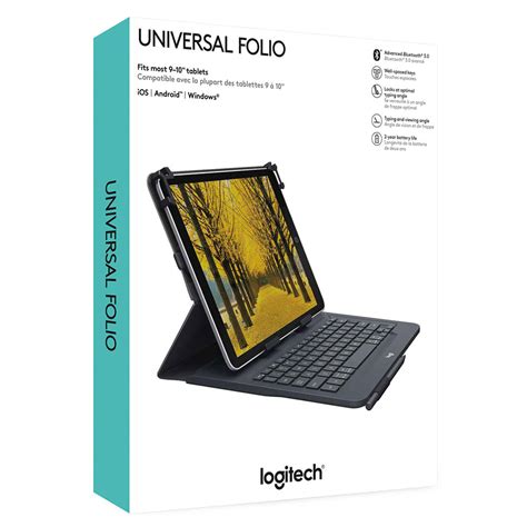 Capa Com Teclado Logitech Universal Folio Com Conexão Bluetooth 30 Para Tablets Android Apple