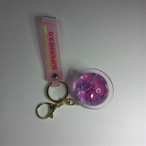 قیمت و خرید جاکلیدی دخترانه مدل فانتزی آکواریومی طرح گوی گلدار کد 04